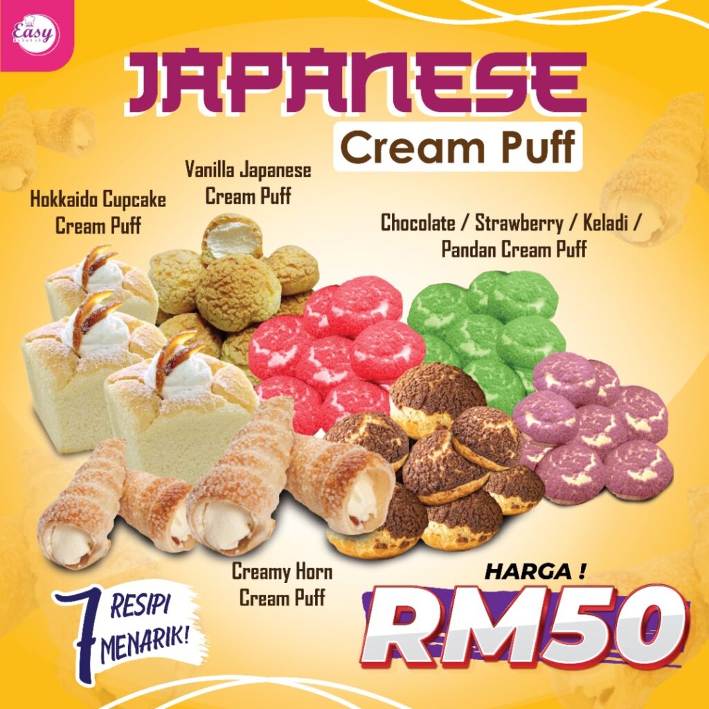 Kelas Online Japanese Cream Puff | EasyBakeLab
